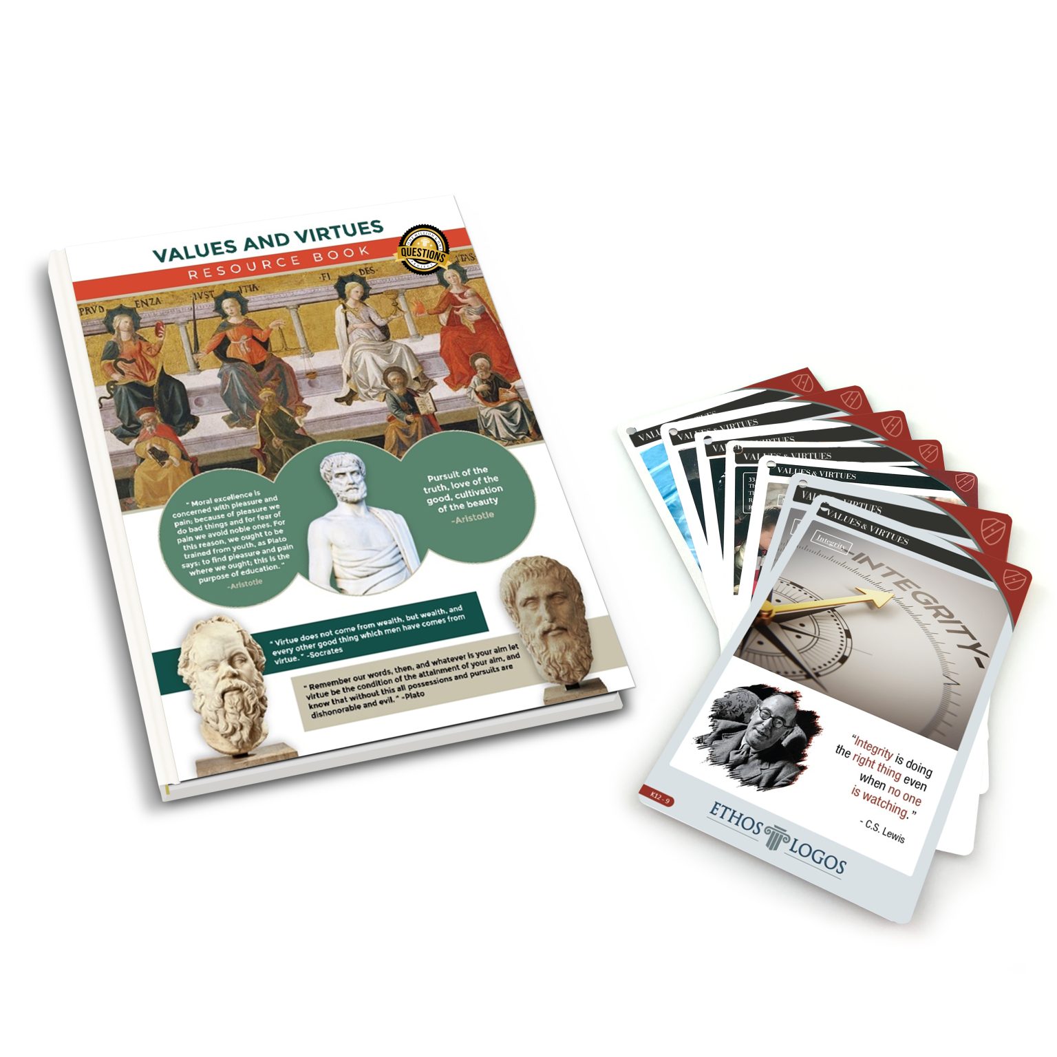 Ethics (Values and Virtues) Lesson Cards and Workbook Kit - Ethos Logos