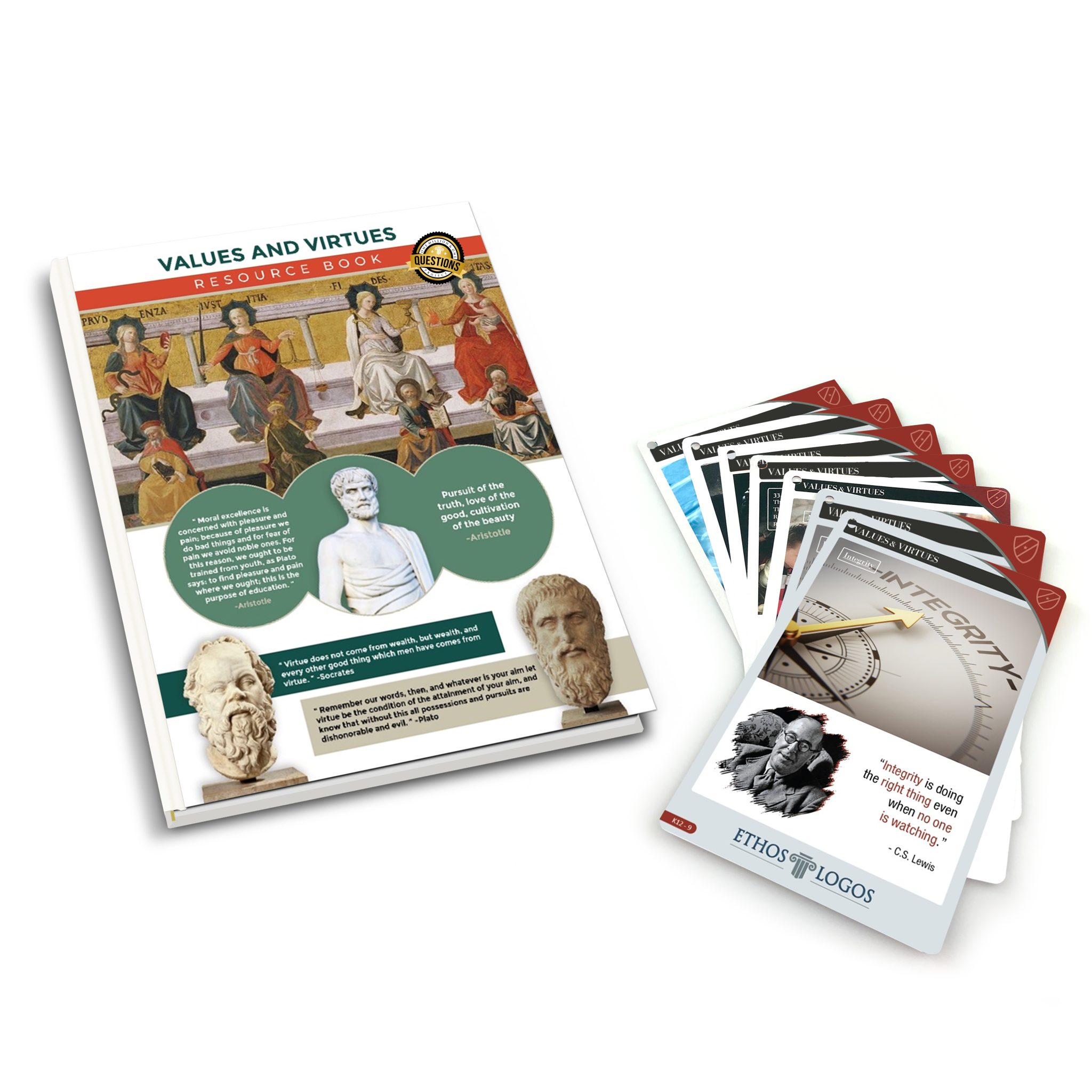 Ethics (Values and Virtues) Lesson Cards and Workbook Kit - Ethos Logos