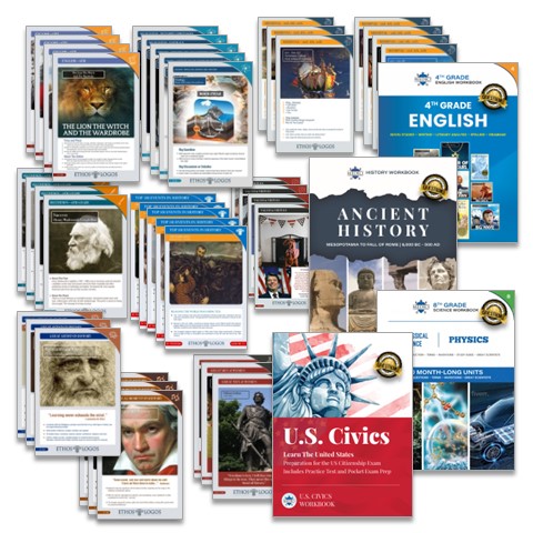 Grade Level Lesson Cards & Workbooks Kit - Ethos Logos